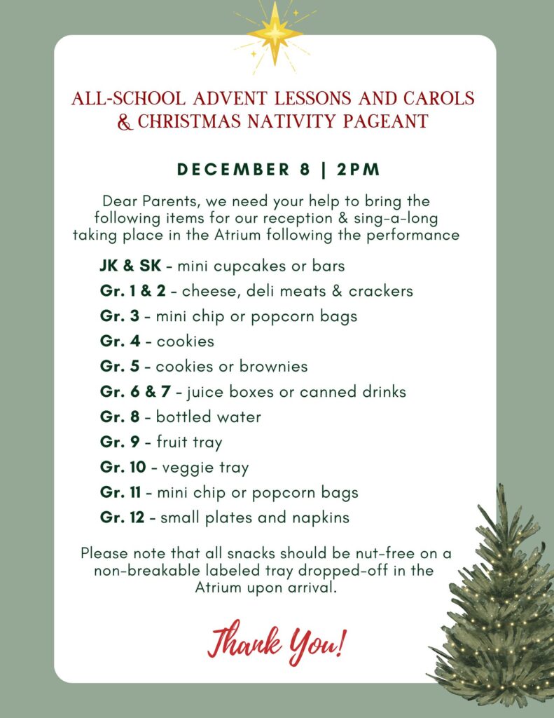 All-School Advent Lessons and Carols & Christmas Nativity Pageant ...